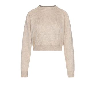 Silvian Heach Femme, Pulls, Jaune, Taille: 36 FR Tricot &agrave; Manches Longues avec Design Lumineux