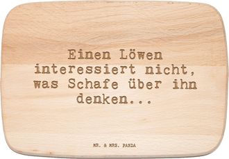 Mr. & Mrs. Panda Fr&uuml;hst&uuml;cksbrett Einen L&ouml;wen interessiert nicht,... - Geschenk, Abenteuer, B&uuml;ro, Zitate, Spr&uuml;che, M&auml;nner, Schneidebrett, Spruch