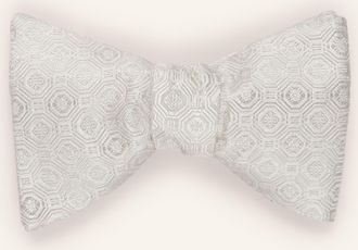 Eton Jacquard-Fliege weiss