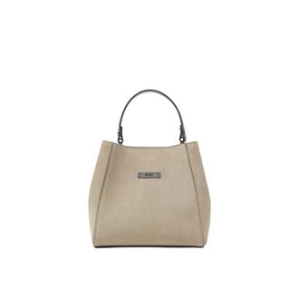 PESERICO Femme, Sacs, Beige, Taille: ONE Size Sac &agrave; main en daim v&eacute;ritable