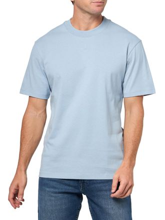 HUGO BOSS Herren-T-Shirt mit kleinem Logo in der Mitte, Jersey, kurz&auml;rmelig, Dust Blue, XX-Large