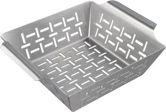 Generic Panier de barbecue en acier inoxydable parfait pour les l&eacute;gumes tranch&eacute;s et les petites coupes avec un design innovant pour une cuisson facile (grand)