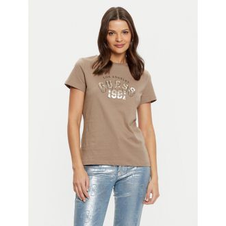 Guess T-Shirt V5RI06 I3Z14 Braun Regular Fit