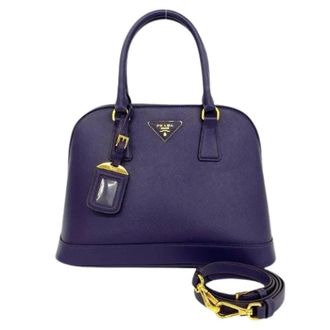 Prada Sac 2-en-1 en cuir Saffiano Pre-owned - Femme - Pre-owned - Violet - Taille: ONE Size