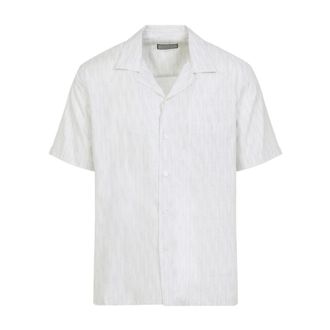 Canali Homme, Chemises, Blanc, Taille: S Chemises &agrave; Manches Courtes