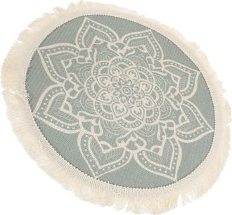 Frcolor 2 St&uuml;ck Teiliges Boho Tischset aus Polyester Baumwoll Mischung mit Quasten Hitzebest&auml;ndig und Sch&uuml;tzend Vielseitig als Platzset und Untersetzer f&uuml;r Es