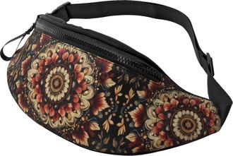 Generic Mode Taillentasche Schwarzer Druck Handytasche Tasche Taillentasche H&uuml;fttaschen F&uuml;r Wandern Reisen Joggen 14X35Cm
