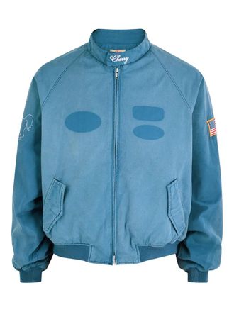Cherry Los Angeles veste bomber zipp&eacute;e &agrave; broderies - Bleu