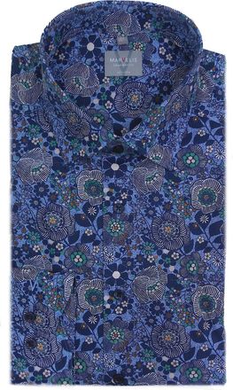 Marvelis Hemd Comfort Fit blau geblümt 7011.64.15, Kragenweite/Größe:47