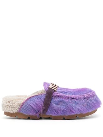 Mou chaussons &agrave; doublure lain&eacute;e - Violet