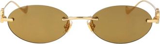 Valentino Garavani Bejewelled Oval Sonnenbrille - - Accessories - Damen - Gelb - 53 MM