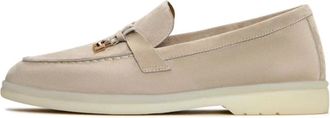 Cesare Gaspari Femme, Chaussures, Beige, Taille: 45 EU Platform Moccasins Aurora - Ivory
