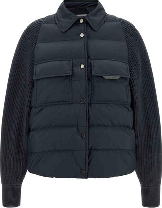 Brunello Cucinelli Daunenjacke - Blau