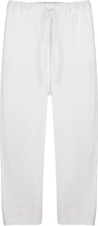 Semicouture Femme, Pantalons, Blanc, Taille: 42 FR Cotton Poplin Pantalons