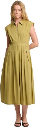 Kocca Femme, Robes, Vert, Taille: 38 FR Longue robe d&eacute;t&eacute; sans manches style chemise