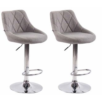 Clp 2 pcs r&eacute;gl&eacute;s sur Willy et chaises r&eacute;glables avec des reproches de pied de diff&eacute;rentes couleurs Couleur : Gris