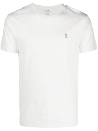 Polo Ralph Lauren t-shirt en coton &agrave; logo brod&eacute; - Blanc