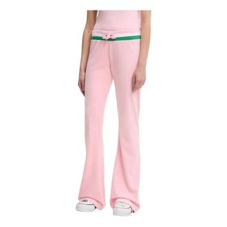 Juicy Couture Christine Stripe Low Rise Sweatpants - - Trousers - Damen - Rosa - L