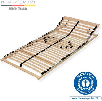 Sleepneo Hochwertiger Lattenrost 140x200 - Flexibler 7-Zonen-Rahmen aus Buchenholz mit 28 Federleisten, verstellbarem Kopfteil und einer Belastbarkeit bis zu