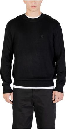 A|X Armani Exchange Homme, Pulls, Noir, Taille: 2XL Pull Tricot Col Rond Manches Longues