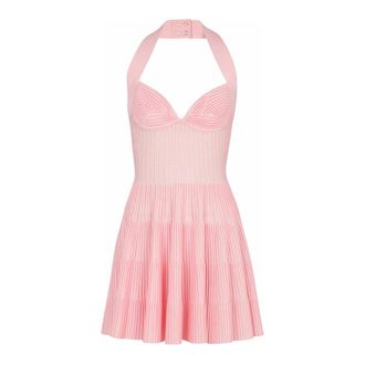 Balmain Strukturiertes- &auml;rmelloses A-Linien-Kleid aus Strick - - Dresses - Damen - Rosa - S
