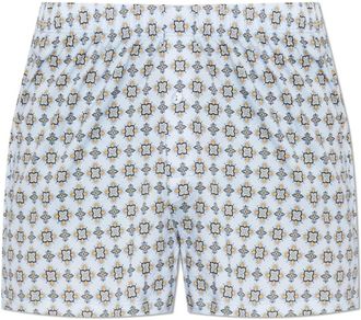 Hanro Homme, Sous-v&ecirc;tements, Bleu, Taille: M Boxers Fantaisie en Jersey