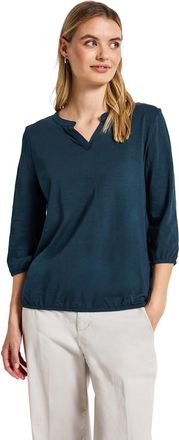 Street One Damen Split Neck Jersey Shirt