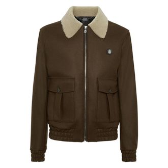 Billionaire Boys Club Homme, Vestes, Brun, Taille: 5XL Veste en laine Shearling