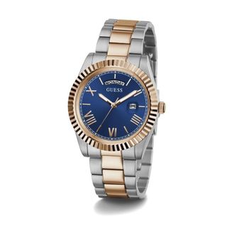 Guess Connoisseur Edelstahl Uhr Silber Ros&eacute;gold - - Accessories - Herren - Mehrfarbig - ONE SIZE