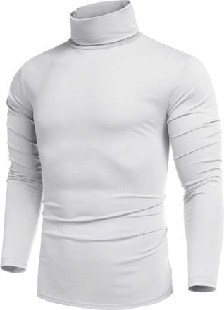 Coofandy Herren Pullover Dünn Rollkragenpullover Rollkragenshirt Rollkragenpulli Longsleeve Turtlenck Langarmshirts Unterziehrolli Baumwolle Rolli Herren Langa