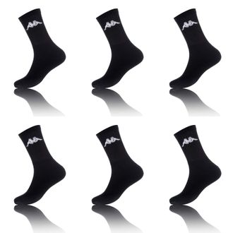 Kappa Herren Sportsocken KAP/AM/TNX6 (6er Pack), Schwarz, 39/42