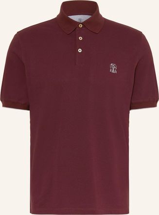 Brunello Cucinelli Brunello Cucinelli Piqu&eacute;-Poloshirt rot