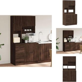 vidaXL Vidaxl - Armoire de cuisine chêne marron 95x50x180 cm bois dingénierie - Meuble De Cuisine - Armoire De Cuisine - Placard De Cuisine - Unité De
