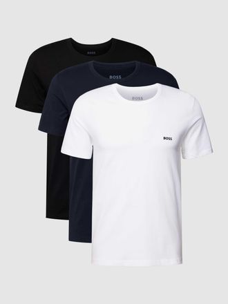 HUGO BOSS Regular Fit T-Shirt aus reiner Baumwolle im 3er-Pack Modell CLASSIC