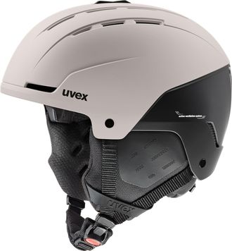 Uvex Stance - robuster, effizient bel&uuml;fteter Skihelm f&uuml;r Damen und Herren mit individueller Gr&ouml;&szlig;enanpassung - warm Grey-Black matt - 58-62 cm