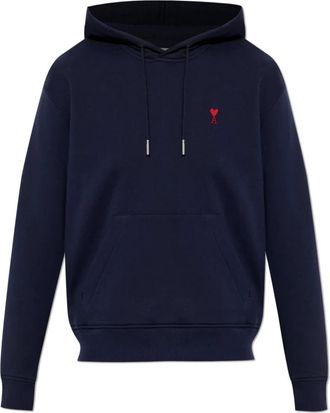 Ami Femme, Sweatshirts et sweats &agrave; capuche, Bleu, Taille: 38 FR SweaT-shirt avec logo brod&eacute;