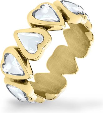 Liebeskind BERLIN Damenring - IP Gold - Gr. 56 - Edelstahl poliert - wasserfest & hautfreundlich