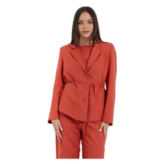 Kocca Femme, Vestes, Brun, Taille: 36 FR Blazer Tailleur avec Ceinture