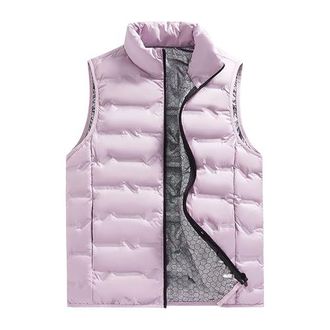 Generic Gilet sans manches &agrave; col montant pour homme - Chaud et l&eacute;ger - Confortable, violet, XXL