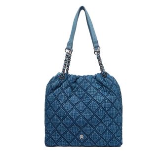 Tommy Hilfiger Handtasche Tommy Hilfiger Th Feminine Tote Denim AW0AW18866 Blau