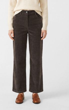Low Classic Wide-Leg-Hose mit mittlerer Leibh&ouml;he und F&uuml;nf-Taschen-Design