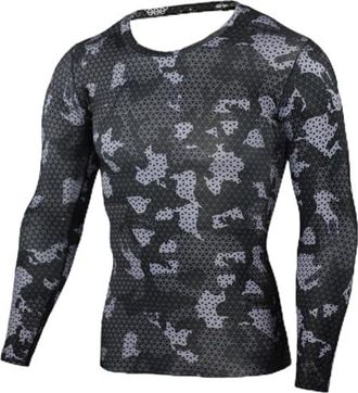 Generic Tops Hommes Tactique Camouflage T-Shirt à Manches Longues Respirant et à Séchage Rapide Tee Shirt à Col Round pour LAlpinisme Hauts à Coupe Régulière 