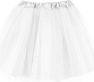 Generic Jupe en tulle pour femme - Noir - Jupe courte - Tulle blanche - Jupe en tulle rouge - Costume de carnaval - Tutu - Jupe de danse - Costume de chat - J