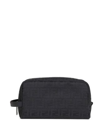 Fendi trousse de toilette &agrave; anse matelass&eacute;e - Noir
