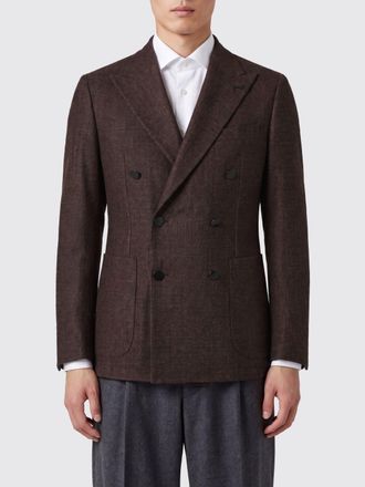 Tagliatore Zweireihiger Blazer von aus Schurwolle und Seide mit steigendem Revers