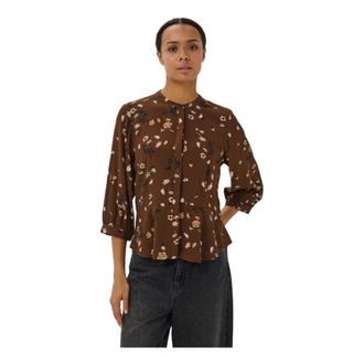 Part Two Constantina Shirt - Femme - Blouses et Chemises - Brun - Taille: 46 FR