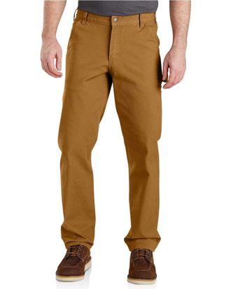 Carhartt Work in Progress Herren Rugged Flex Arbeitshose aus Segelleinen mit gerader Passform und schmal zulaufendem Bein Work Utility Pants, Brown, 32