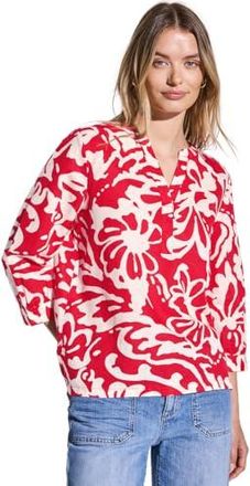 Street One A345393 Chemisier à Motifs, Glory Red, 38 Femmes