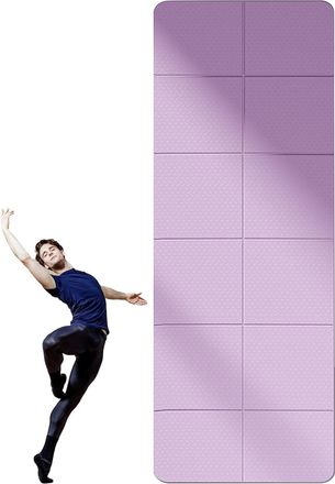 Generico Faltbare Trainingsmatte, faltbare Yogamatte, d&uuml;nne und leichte Matte, 183 x 61 x 0,3 cm, f&uuml;r Yoga, Pilates, Stretching, Boden u