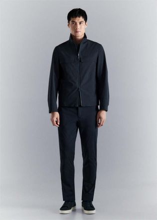 Mango Veste imperm&eacute;able &agrave; poches bleu marine - Homme - XXL - MANGO MAN